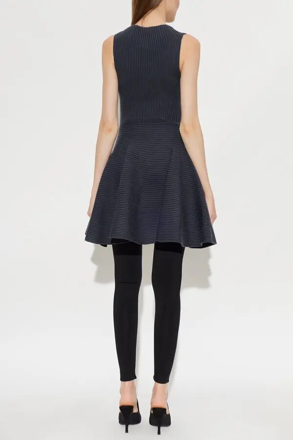 Alaïa Ribbed Sleeveless Knit Mini Dress