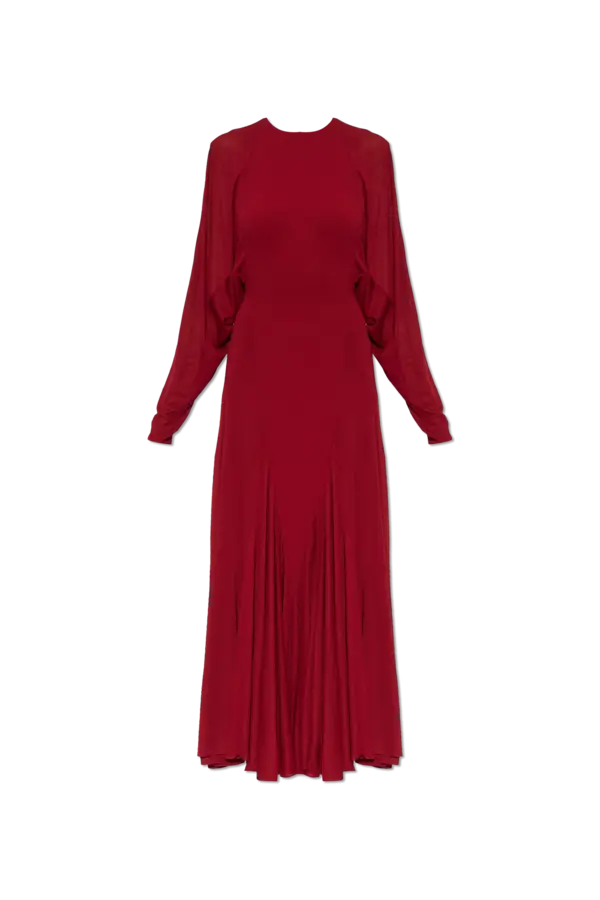Alaïa Long Sleeve Dress - Red