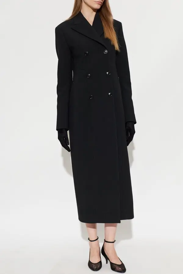 Alaïa Long Wool Double-breasted Coat