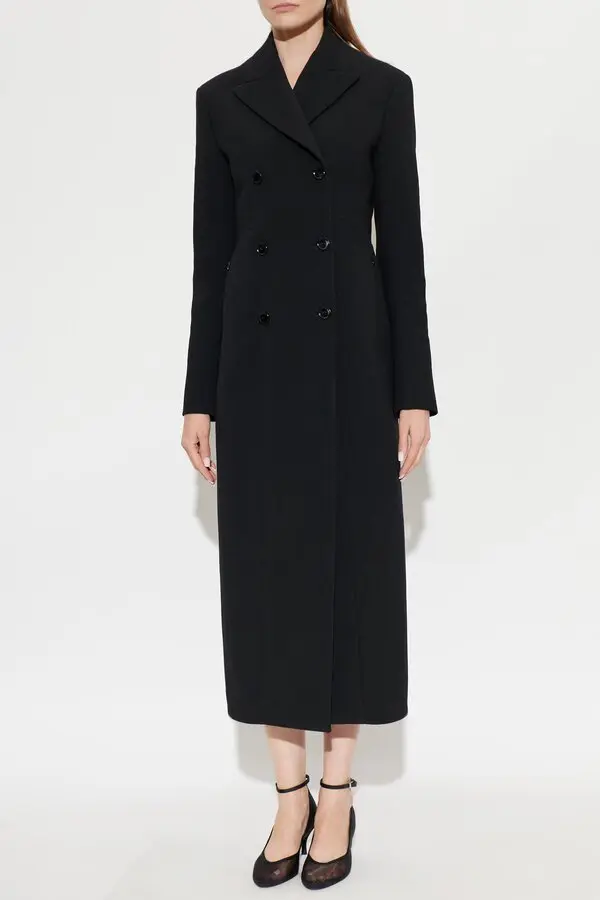 Alaïa Long Wool Double-breasted Coat