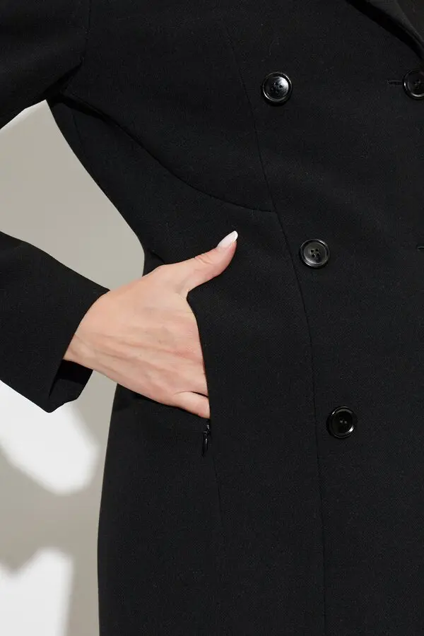 Alaïa Long Wool Double-breasted Coat