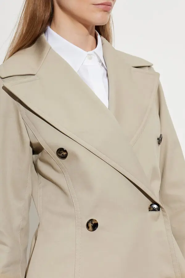 Alaïa Asymmetrical Double-breasted Cotton Coat