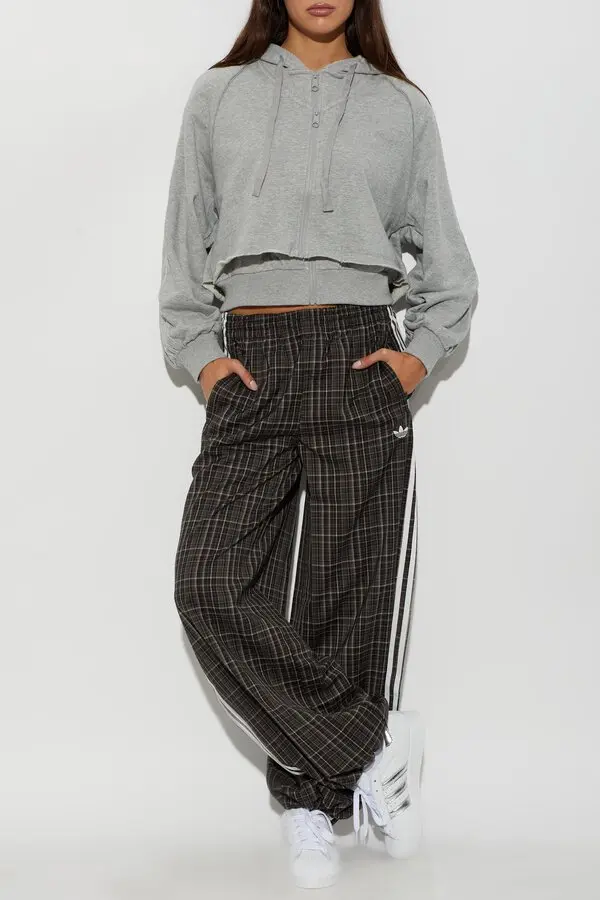 ADIDAS ORIGINALS Cropped Hoodie With Two-way Zipper