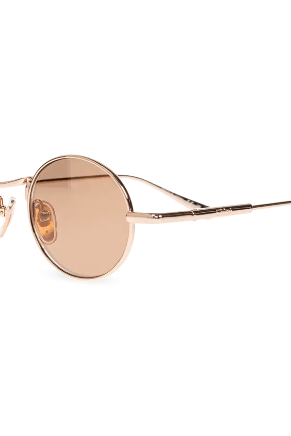 Chloé Round Sunglasses With Decorative Temple Inscription