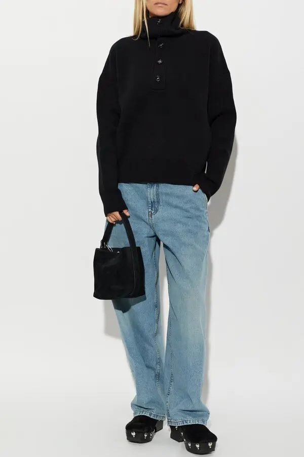 AMI Paris Wool Sweater With Collar