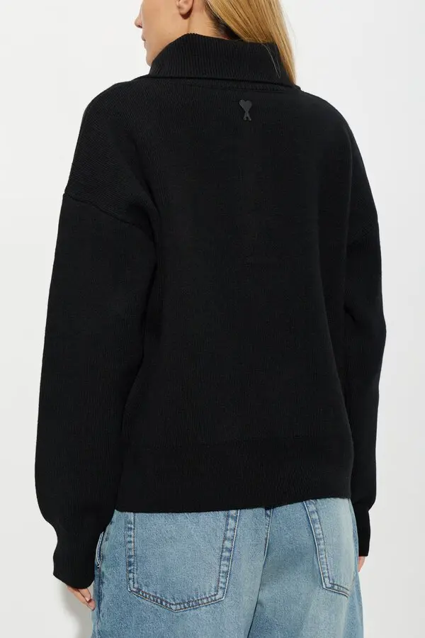 AMI Paris Wool Sweater With Collar