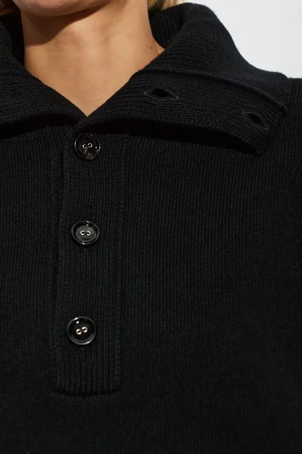 AMI Paris Wool Sweater With Collar