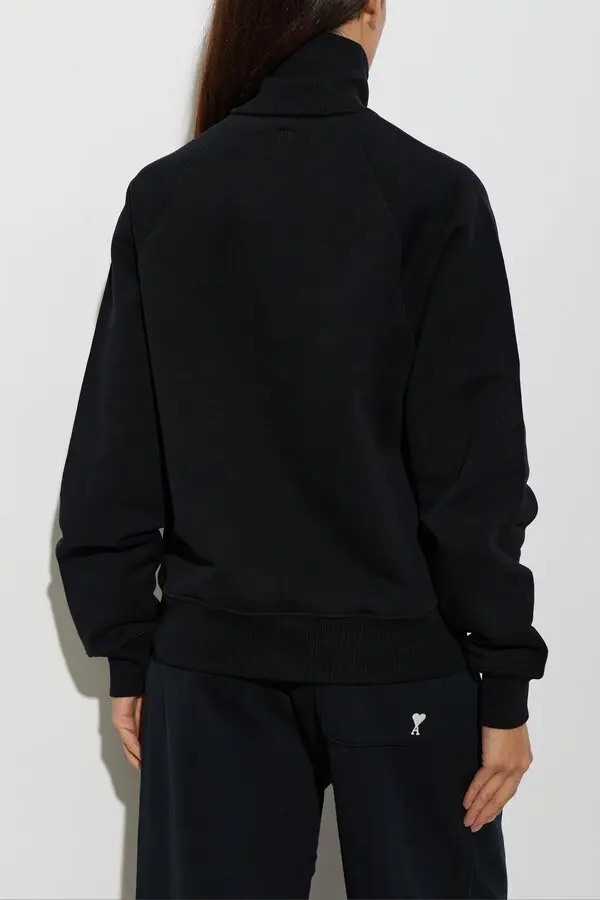 AMI Paris Sweatshirt With A Zip-up Neckline