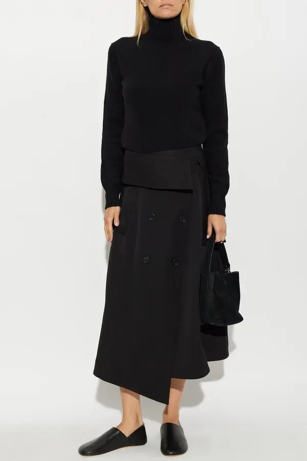 AMI Paris Cashmere Turtleneck With Embroidered Logo