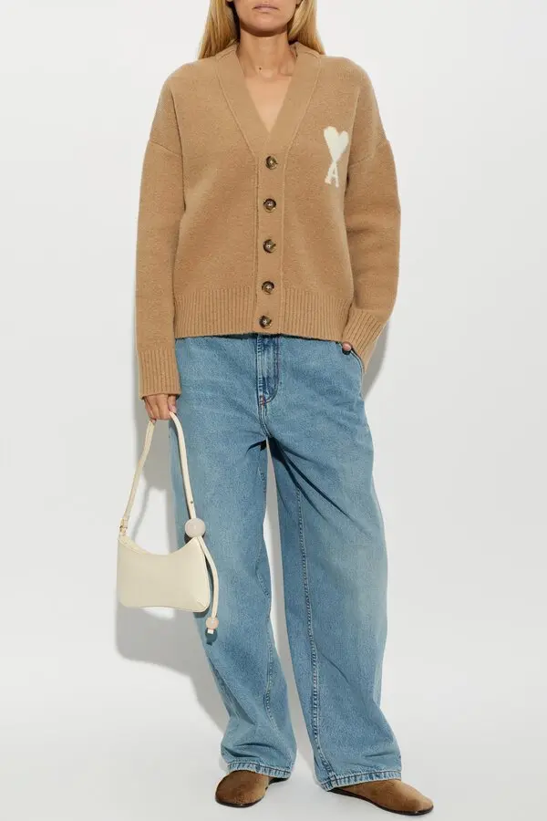 AMI Paris Cardigan With Logo