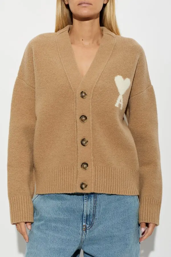 AMI Paris Cardigan With Logo