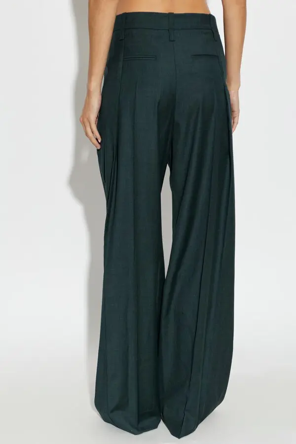 Victoria Beckham Wool Pleated Trousers