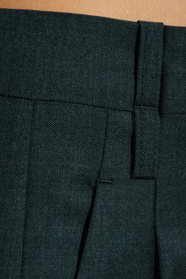 Victoria Beckham Wool Pleated Trousers