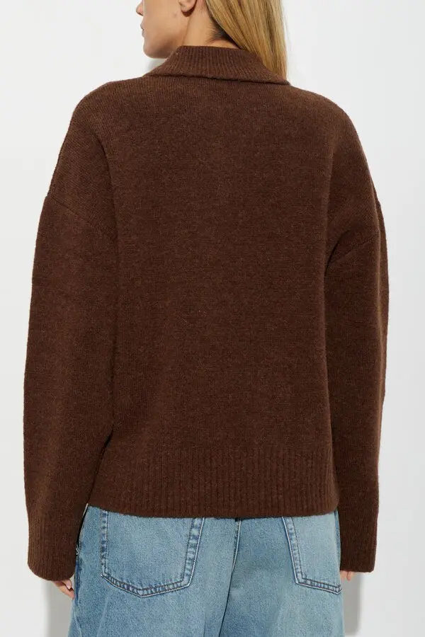 AMI Paris Wool Long-sleeve Polo