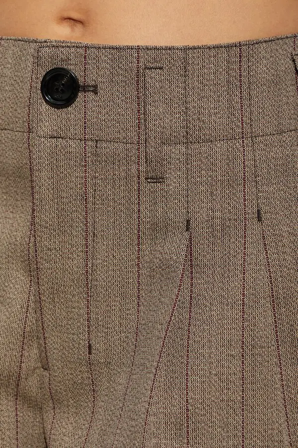 AMI Paris Wool Trousers With Pinstripe Pattern