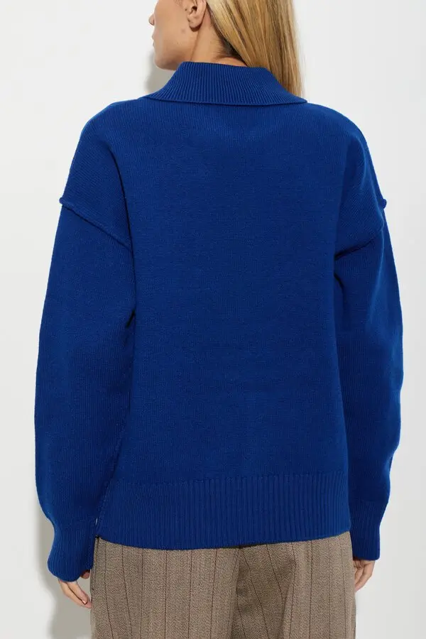 AMI Paris Wool Polo With Logo