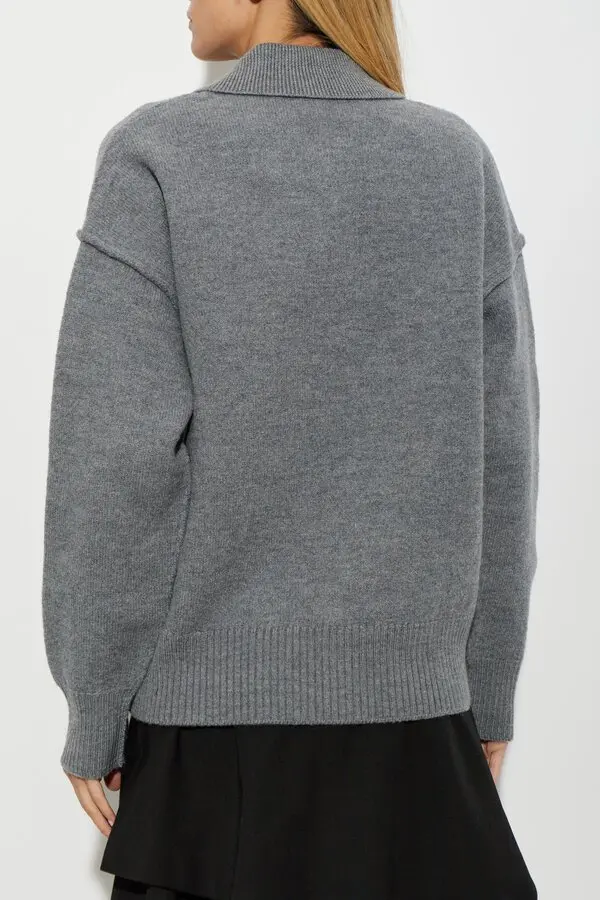 AMI Paris Wool Long-sleeve Polo