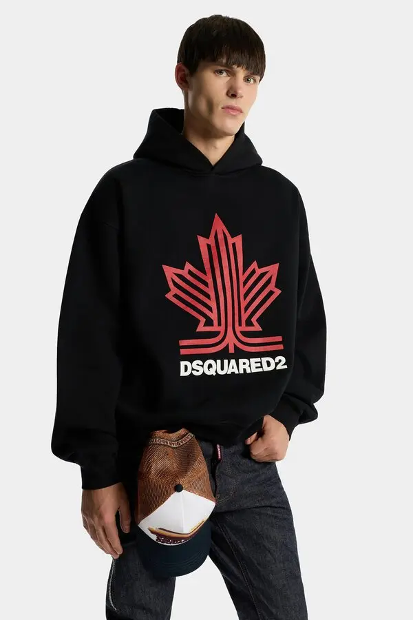 Dsquared2 Ski Leaf Hoodie - Black