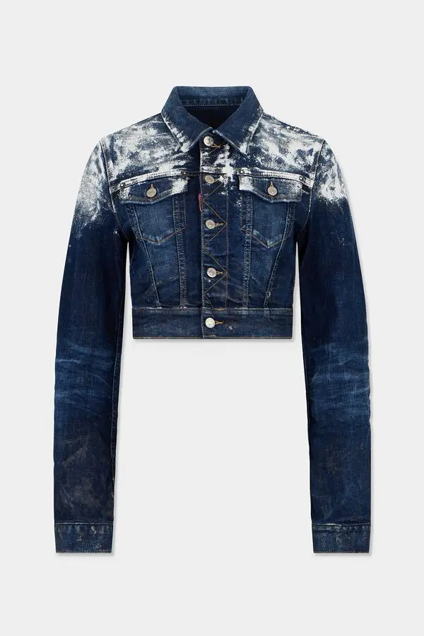 Dsquared2 Medium Let It Snow Dean Denim Jacket