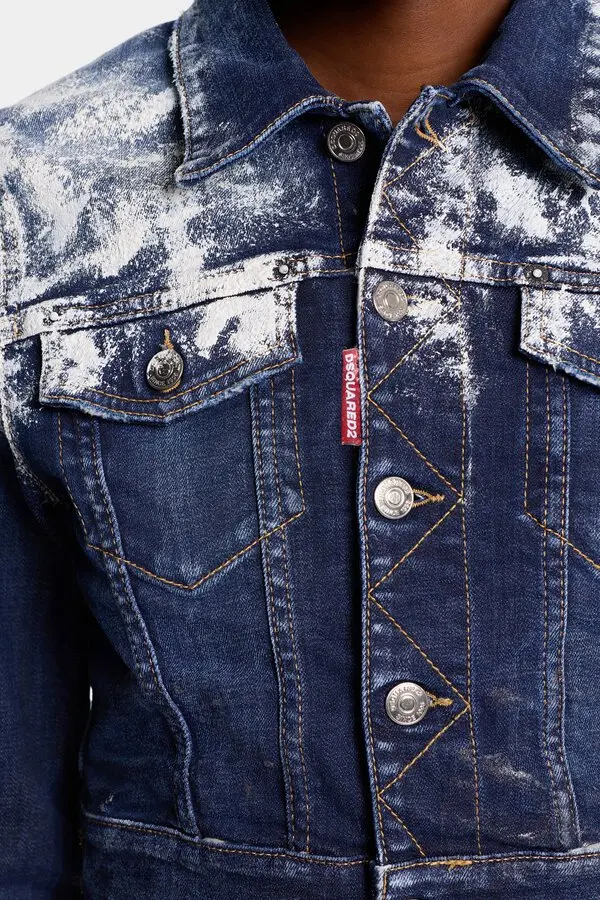 Dsquared2 Medium Let It Snow Dean Denim Jacket