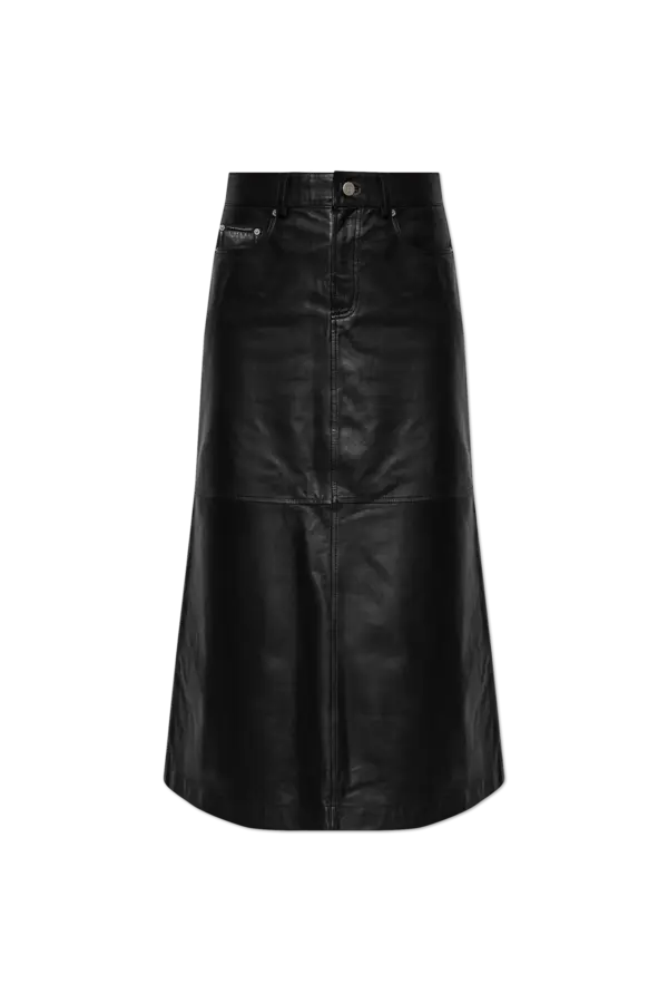BY MALENE BIRGER Leather Skirt ‘solene - Black