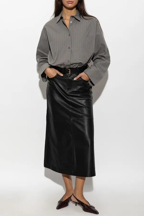 BY MALENE BIRGER Leather Skirt ‘solene