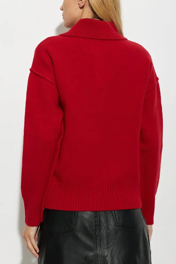 AMI Paris Wool Long-sleeve Polo
