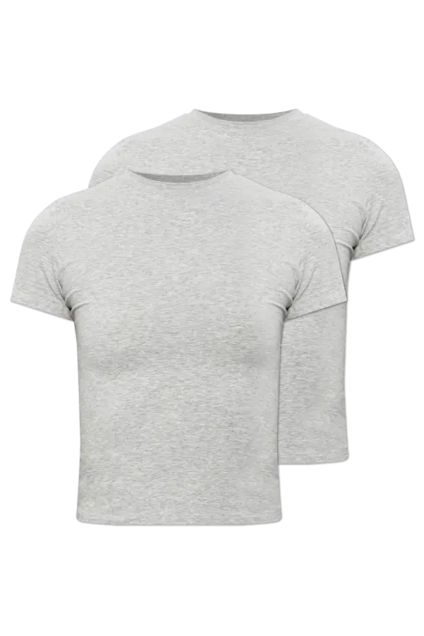 SKIMS 2-pack Of Slim-fit T-shirts - Grey