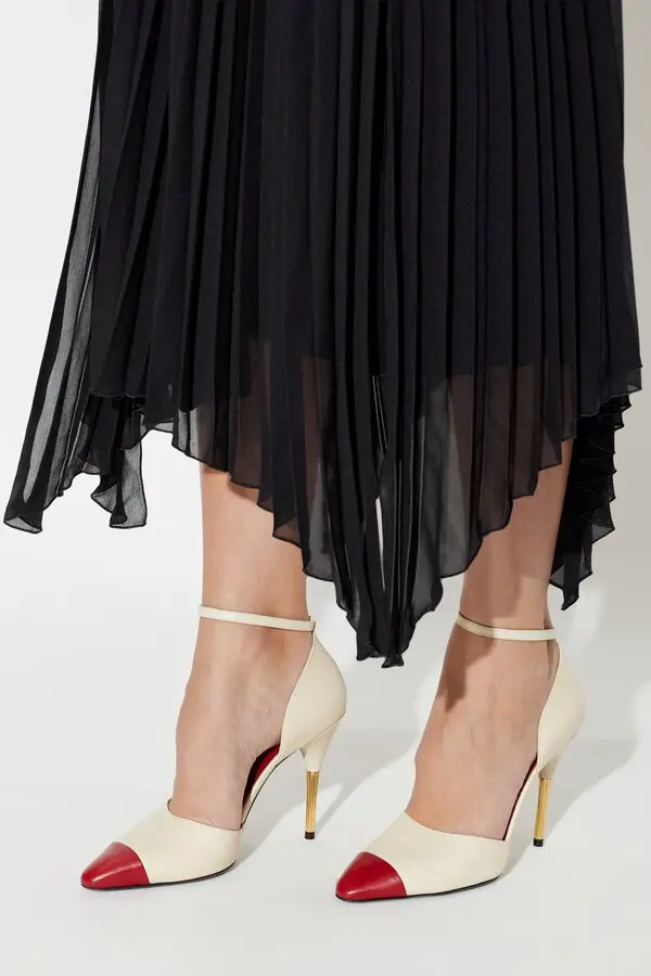 Valentino Garavani Leather High Heel Pumps - Cream