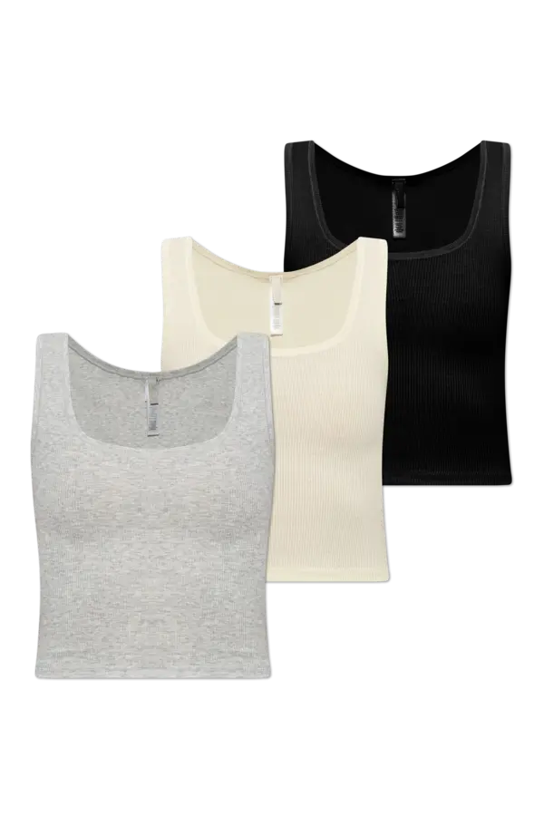 SKIMS Three-pack Of Tops - Multicolour