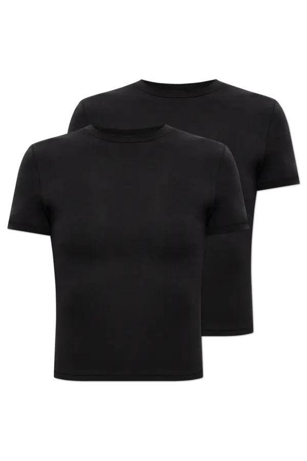 SKIMS 2-pack Of Slim-fit T-shirts - Black