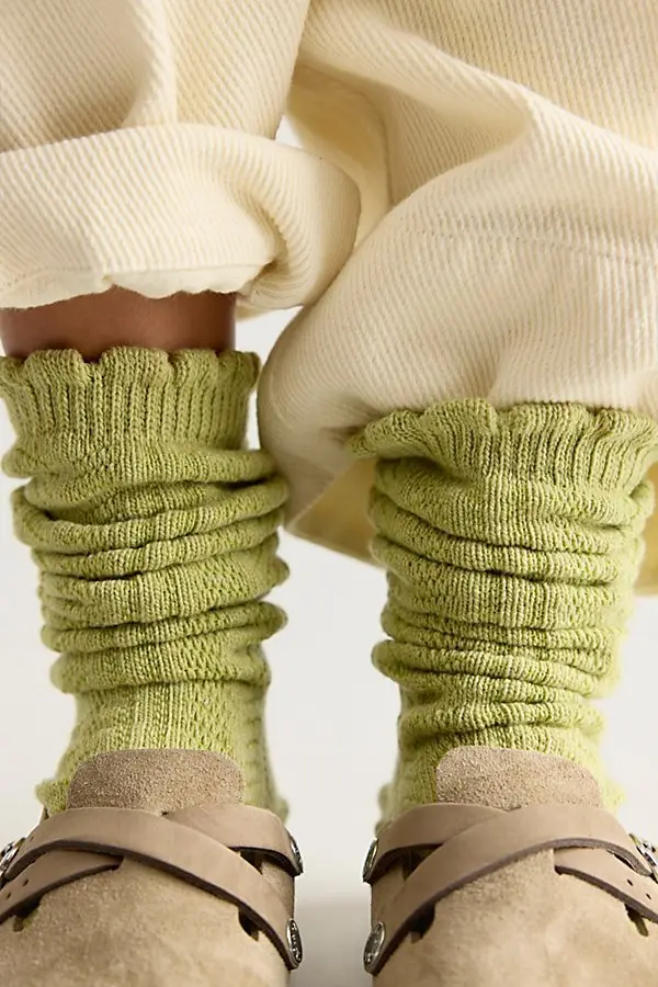THUNDERS LOVE Still Collection Ankle Socks - Mosslight