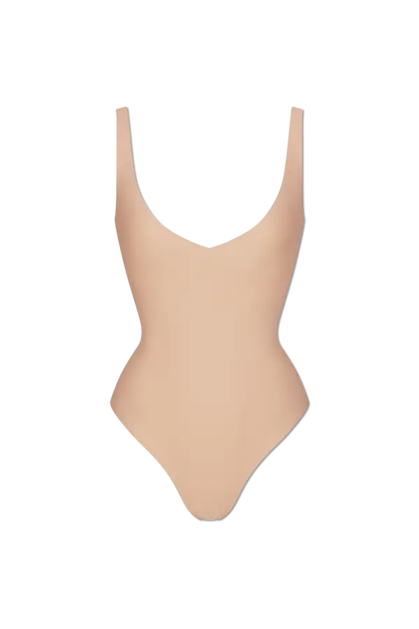 SKIMS Plunge" Style Bodysuit - Beige