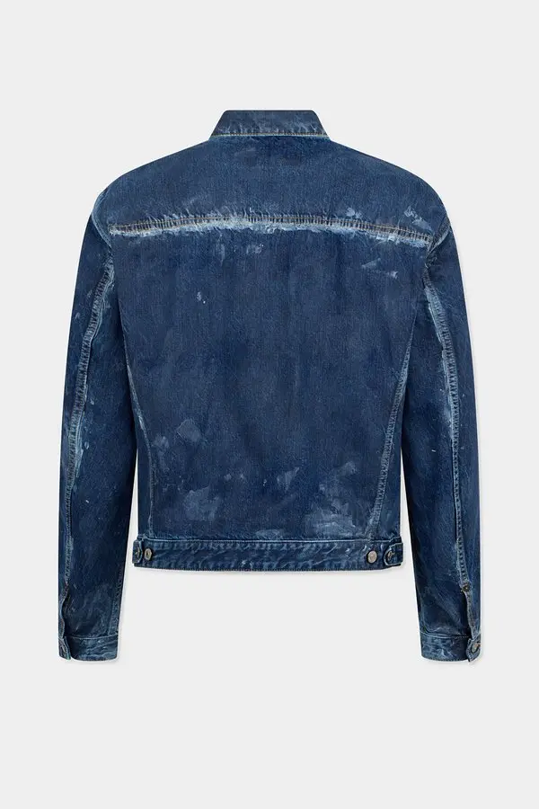 Dsquared2 Dark Frosted Oversized Denim Trucker Jacket