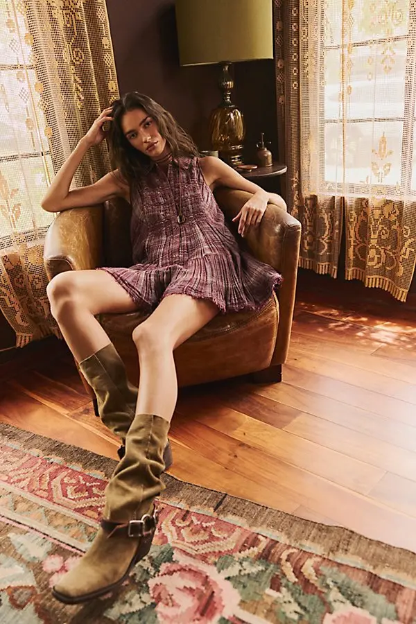 Free People Off-beat Plaid Collared Romper - Wine Combo