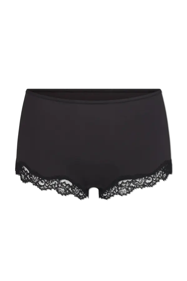 SKIMS Boxers With Lace Trim - Black