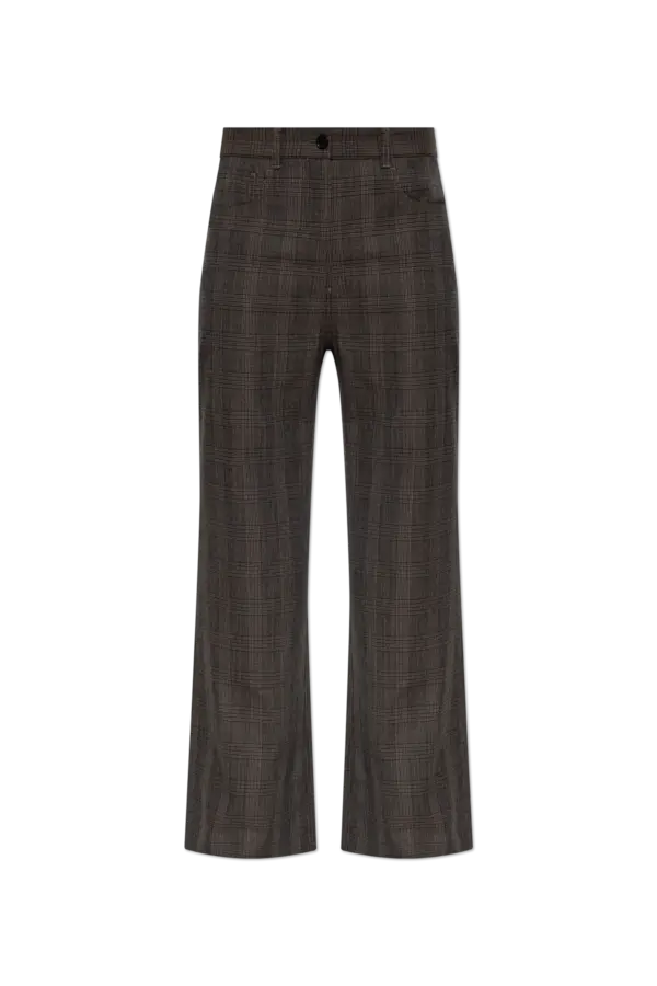 Acne Studios Plaid Patterned Trousers - Brown