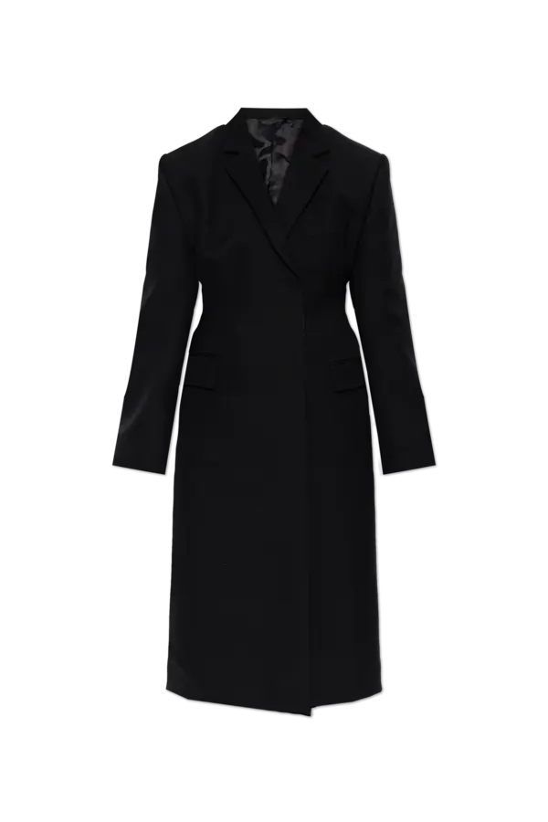 Acne Studios Wool Coat With Single Vent - Black