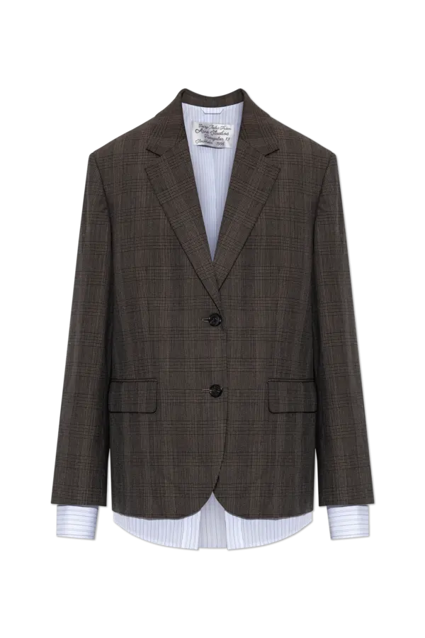 Acne Studios Checked Blazer - Brown