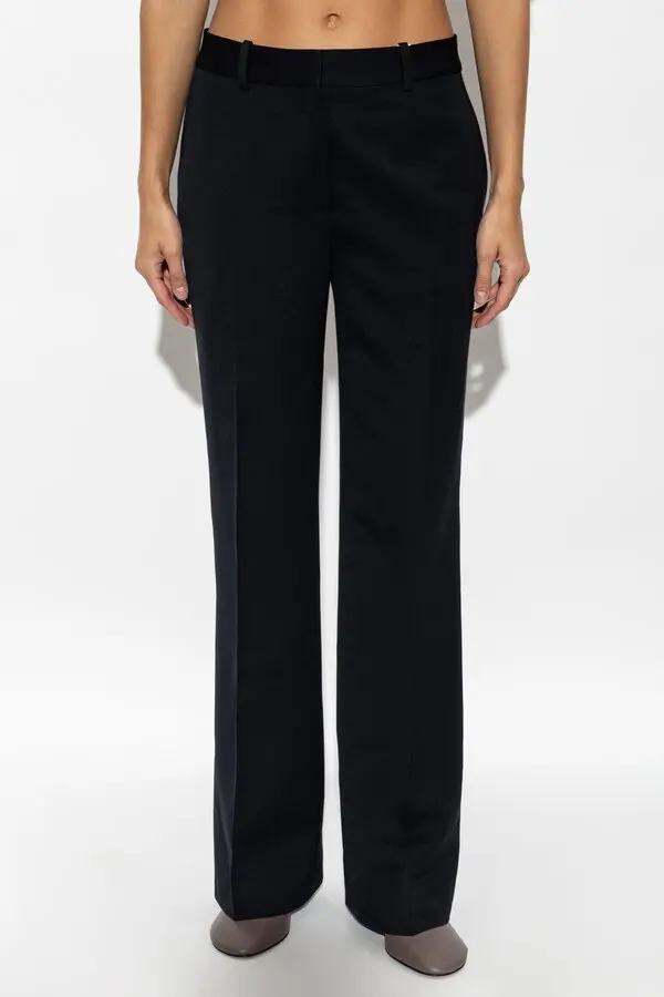 Acne Studios Wool Blend Pleated Trousers