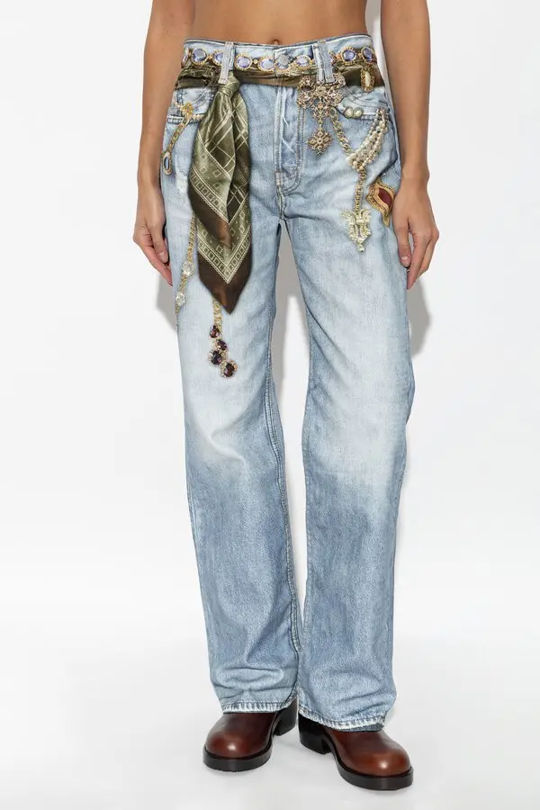 Acne Studios Jeans With Colorful Print