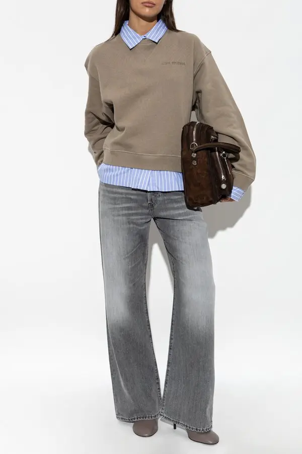 Acne Studios Sweatshirt With Sewn-in Shirt Motif