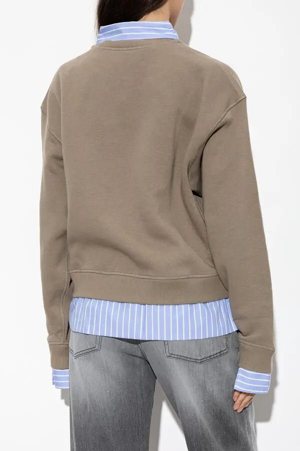 Acne Studios Sweatshirt With Sewn-in Shirt Motif