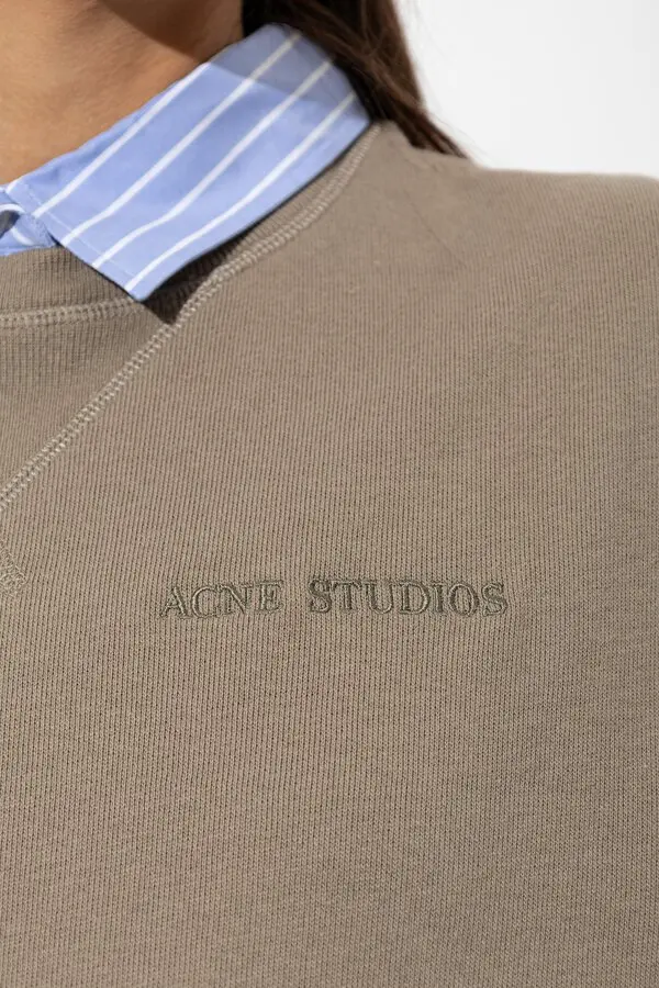 Acne Studios Sweatshirt With Sewn-in Shirt Motif