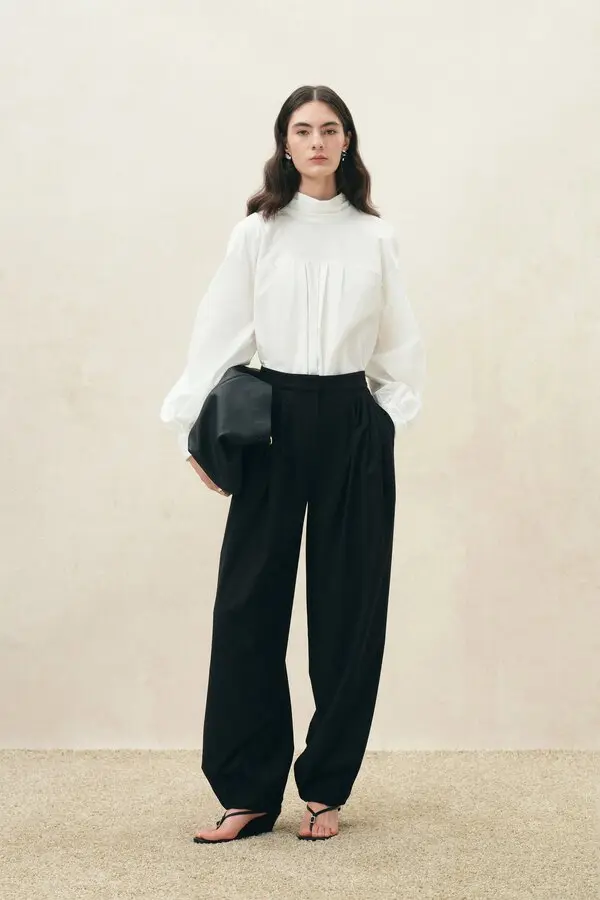 Fabrique Chicago Deconstructed Scarf Tie Blouse