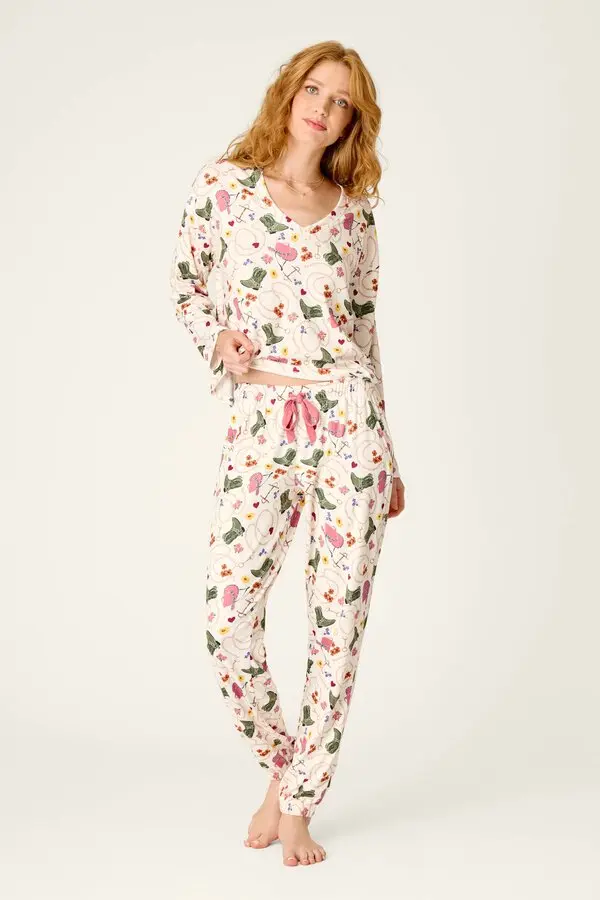 PJ Salvage Saddle Up Western Print Pajama Jogger Pants