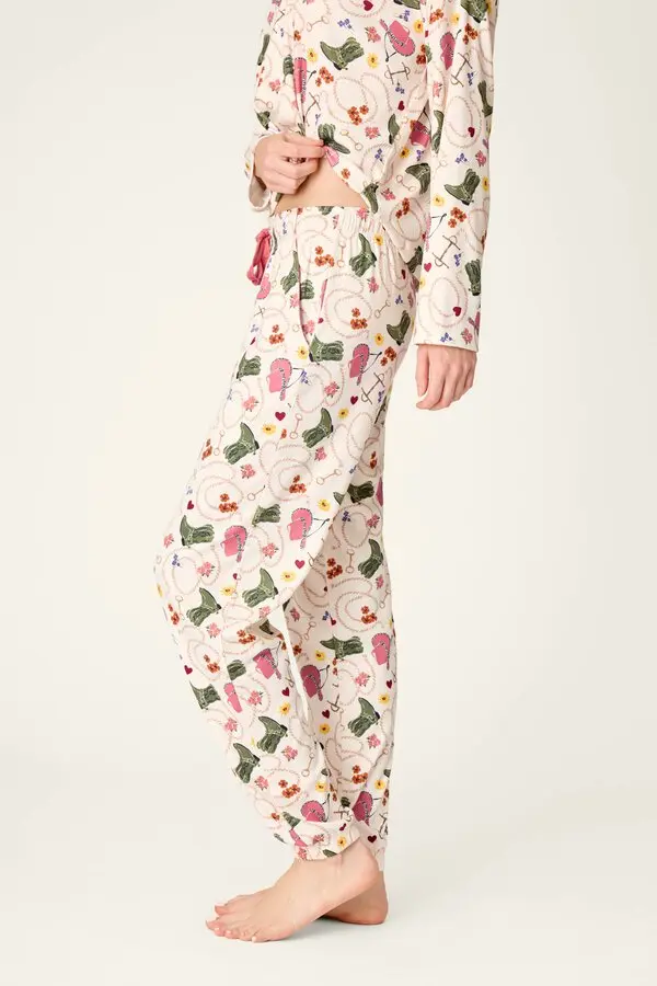 PJ Salvage Saddle Up Western Print Pajama Jogger Pants