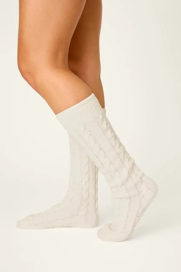 PJ Salvage Cozy Chenille Cable Knit Socks