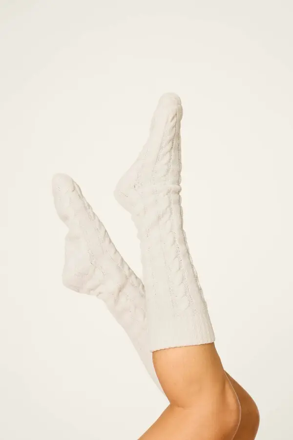PJ Salvage Cozy Chenille Cable Knit Socks