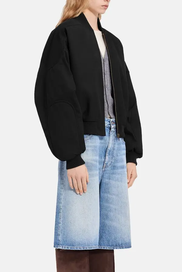 MAISON MARGIELA Oversized Bomber Jacket - Nero
